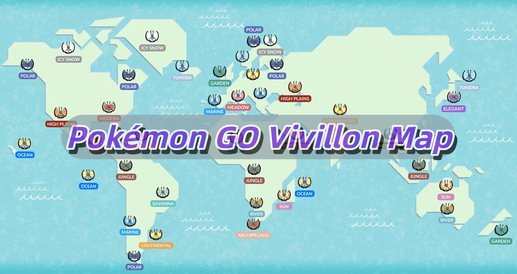 Pokémon GO Vivillon Map: All Patterns & Regions Explained